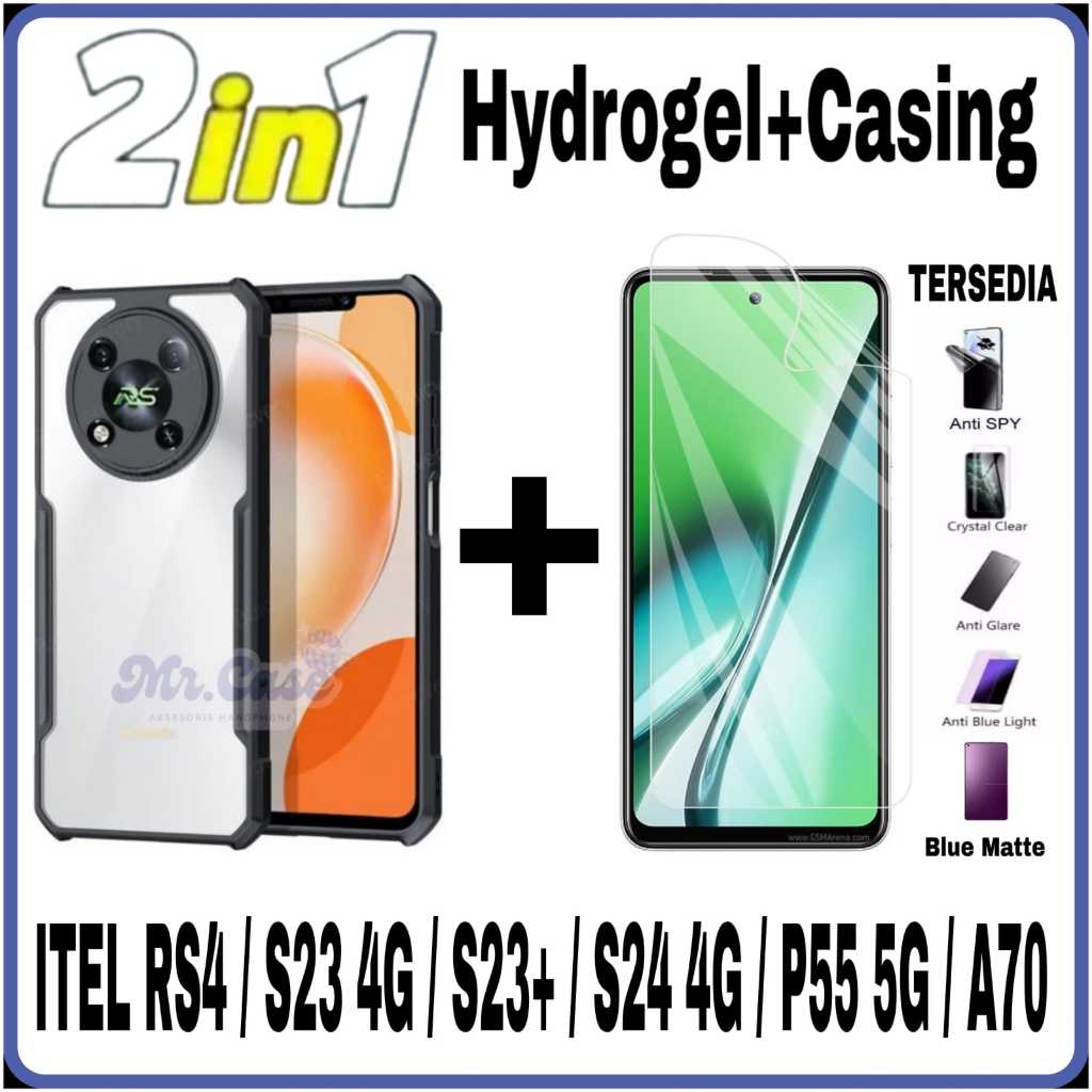 Jual PAKET 2 IN 1 AntiGores Hydrogel + CASING ARMOR HP FOR ITEL RS4 ...