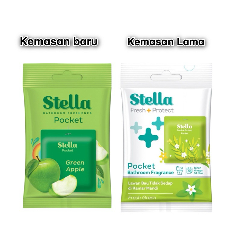 Jual Stella Pocket Bathroom Fresh Green 10 gr x3 - Pengharum Kamar ...