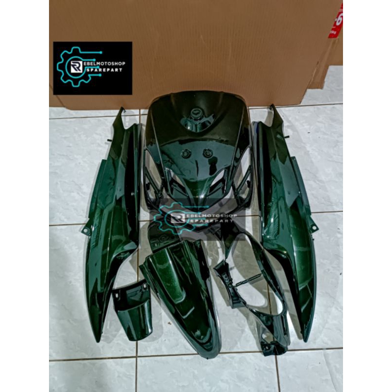 Jual Cover full body Halus Yamaha mio smile warna Moonlight green ...