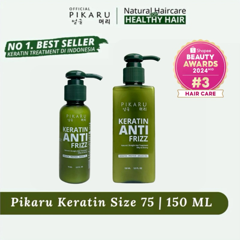 Jual Pikaru Keratin Rambut Anti Frizz Pelurus Rambut Treatment Rambut ...