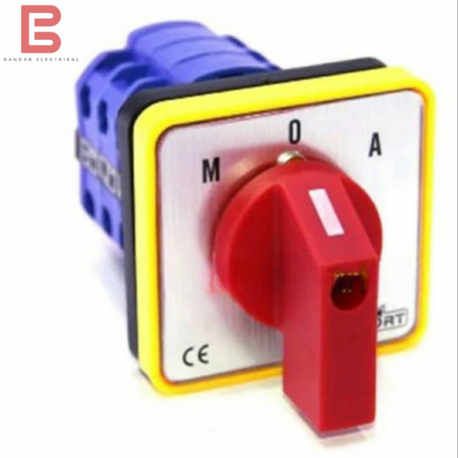 Jual Selector Switch MOA 2 Pole / Rotary Switch A-O-M 2P SFT20-3-2 SA16 ...