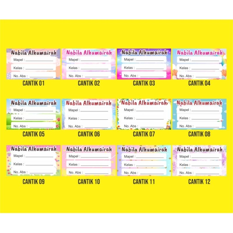 Jual 20 STIKER BUKU LABEL PELAJARAN STIKER MAPEL | Shopee Indonesia