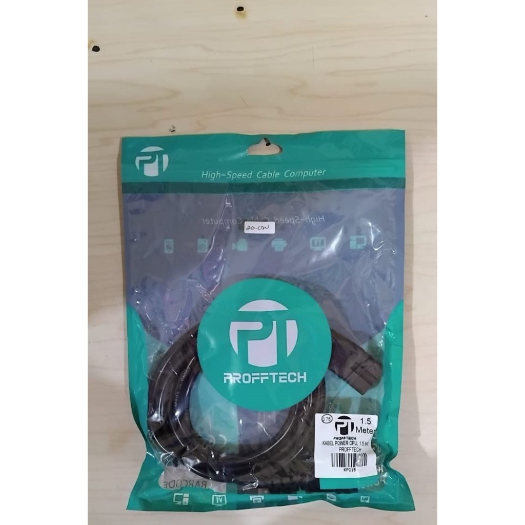Jual KABEL POWER PC/ CPU 1,5 METER PROFFTECH | Shopee Indonesia