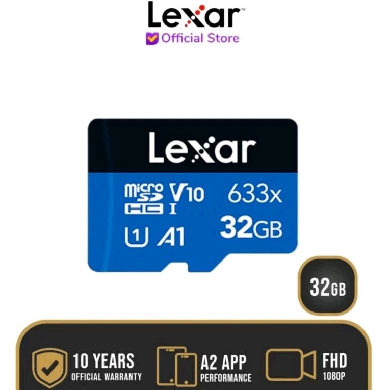 Jual Lexar 633X 32GB High Performance Microsd Micro SD 100Mbps Garansi Resmi 10 Tahun | Shopee ...