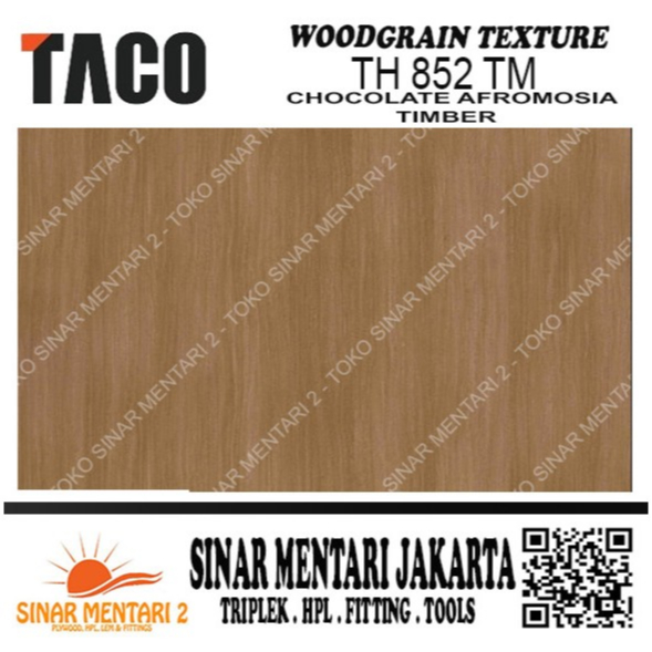 Jual TACO HPL WOODGRAIN TEXTUR TH 852 TM CHOCOLATE AFROMOSIA TIMBER ...