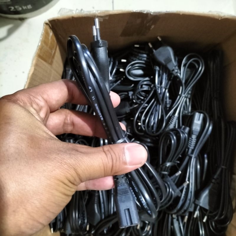 Jual Kabel Power Printer angka 8 colokan 2, serabut tebal bagus ...
