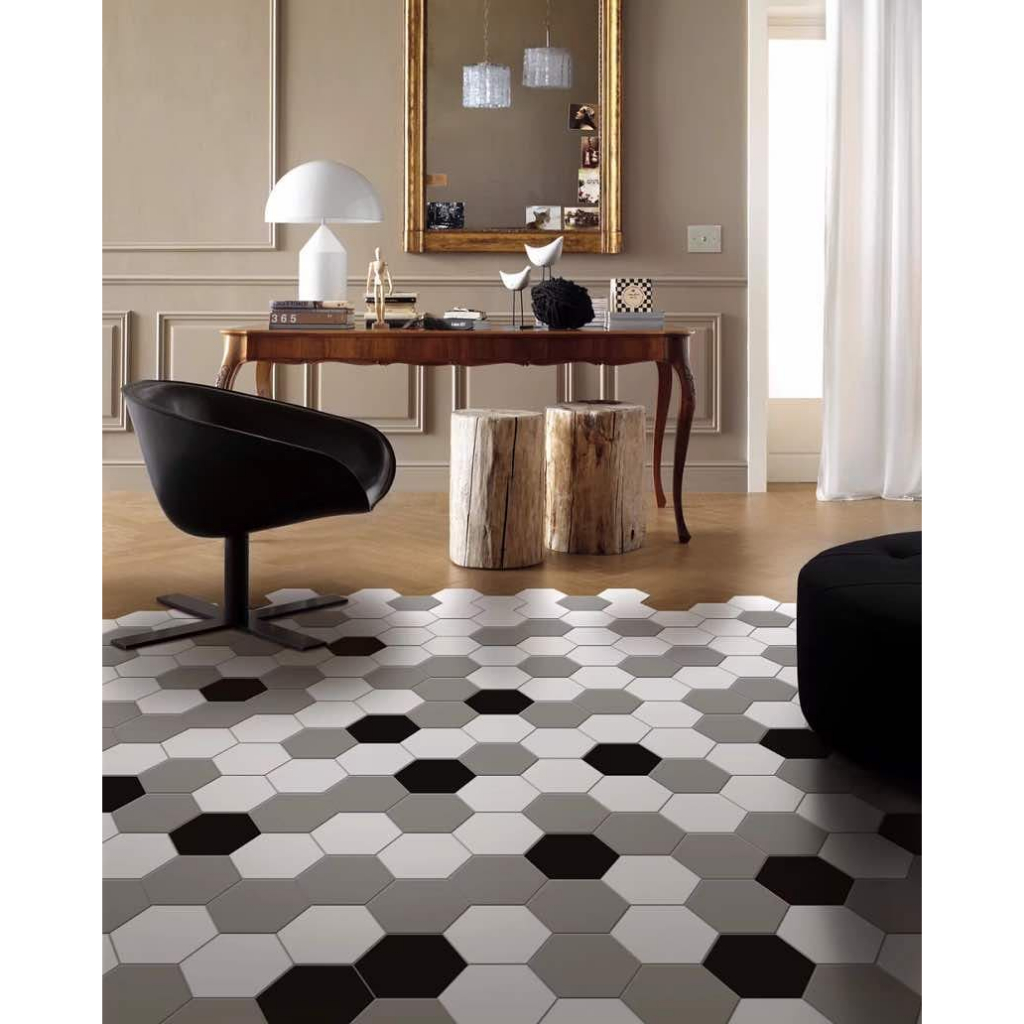 Jual Keramik Lantai Kamar Mandi Merek Venus Hexagon Tile White Matte ...