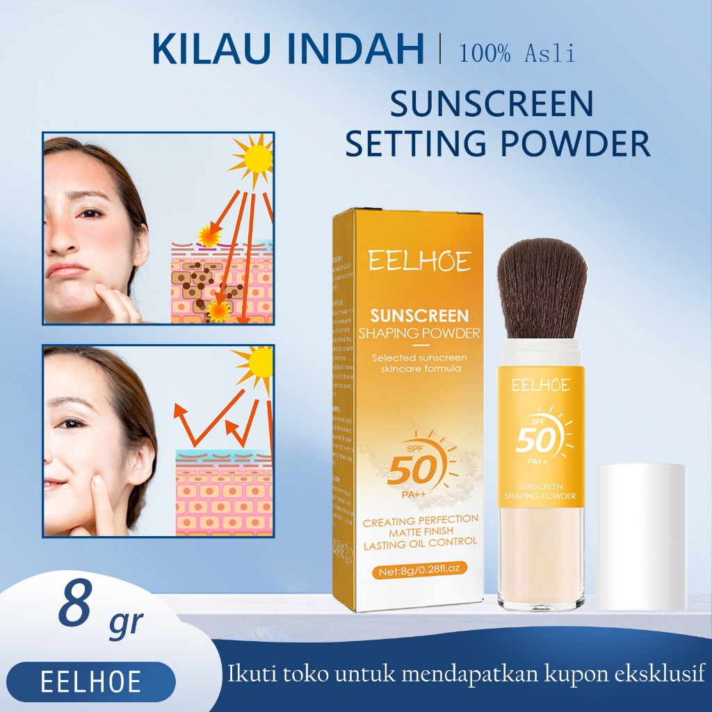 Jual EELHOE SUNSCREEN SETTING POWDER Invisible Matte Sunscreen SPF50 ...