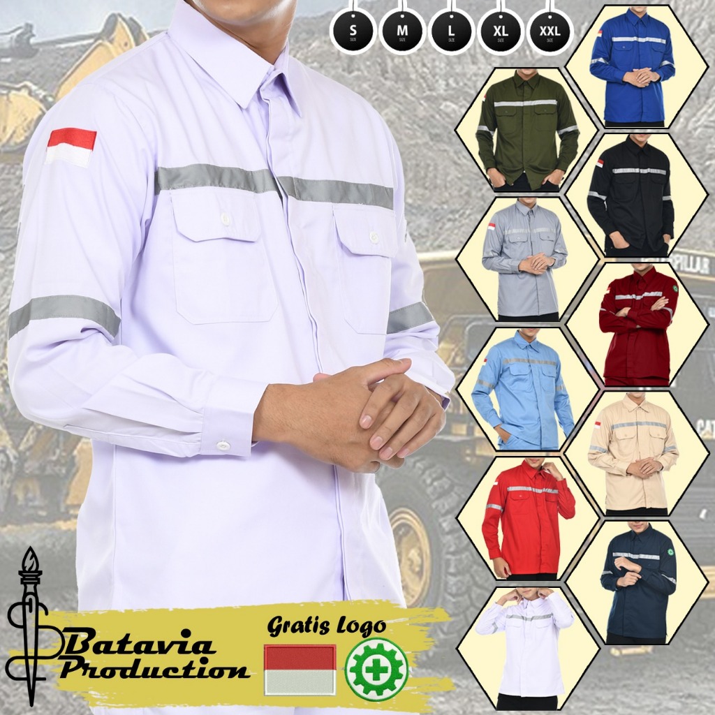 Jual Baju kemeja wearpack atasan Safety K3 Proyek infrastruktur tambang ...