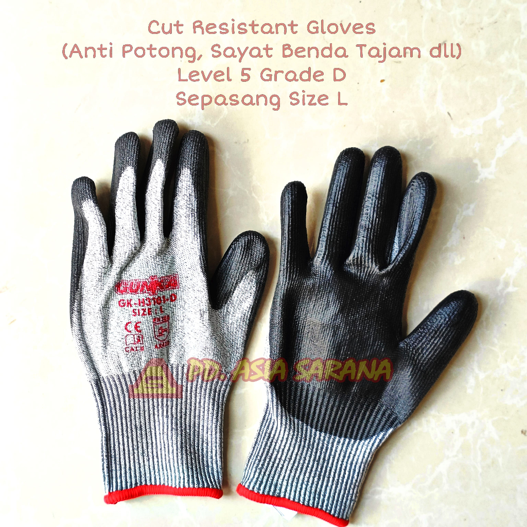 Jual Cut Resistant Safety Gloves GUNKA GK-H3101-D Sarung Tangan Anti ...