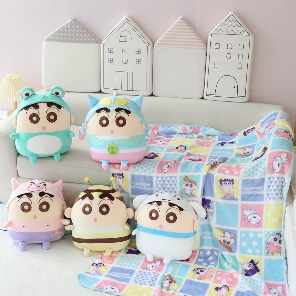 Jual Bantal Selimut Balmut Throw Motif Sinchan Shinchan Shiro Chocobi ...