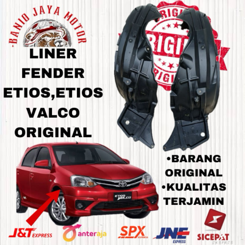 Jual Liner Fender Etios Valco Liva | Original | Inner Pender Spakbor ...