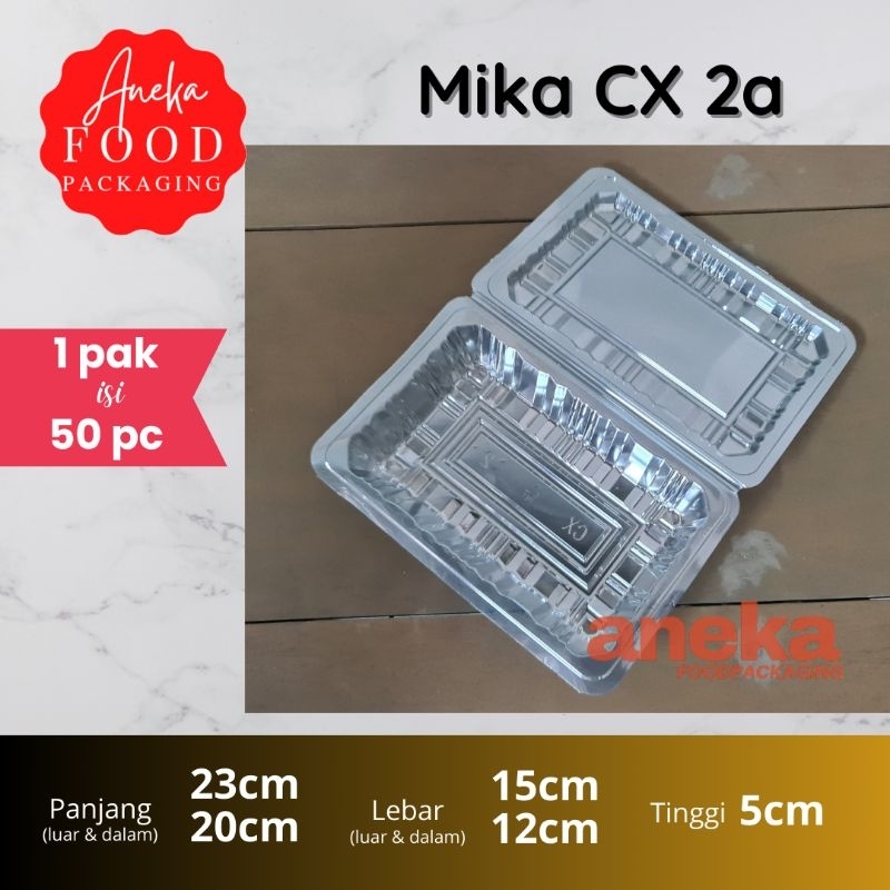 Jual 50pc- Mika plastik kue TX 2A & CX 2A jajanan pasar/mika kotak ...