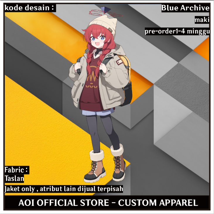 Jual Jaket Konuri Maki Camp blue archive | Shopee Indonesia Jual Jaket Konuri Maki Camp blue archive | Shopee Indonesia