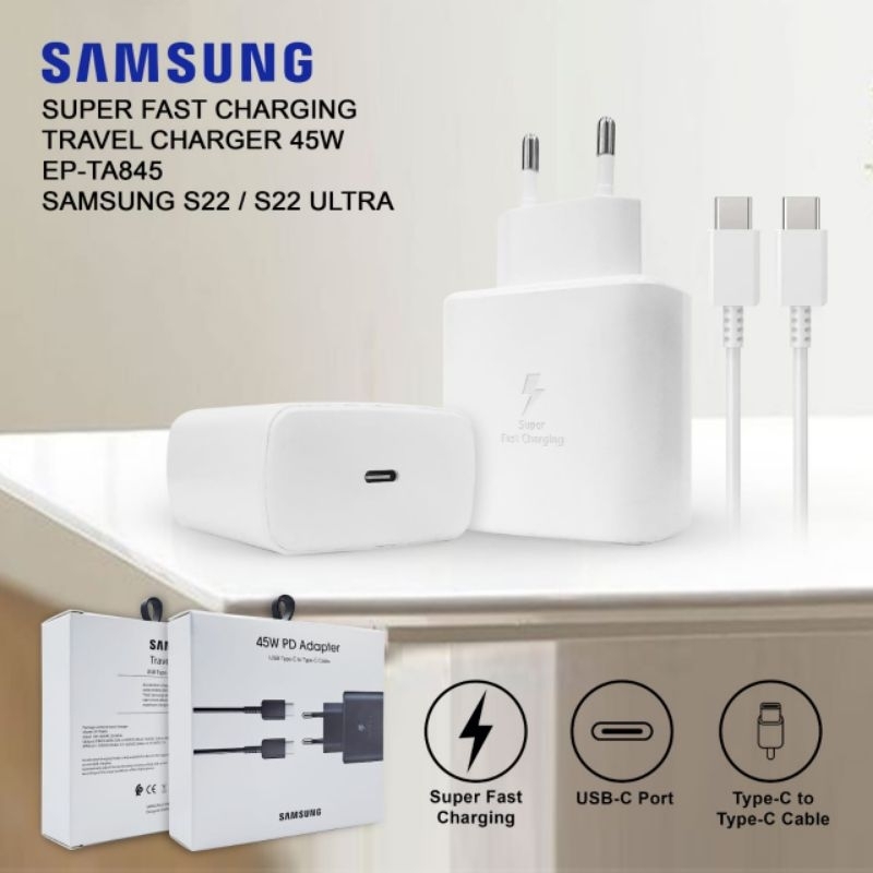 Jual CHAGER SAMSUNG S22/S22 ULTRA SUPER FAST CHARGING 45W EP-TA845 ...