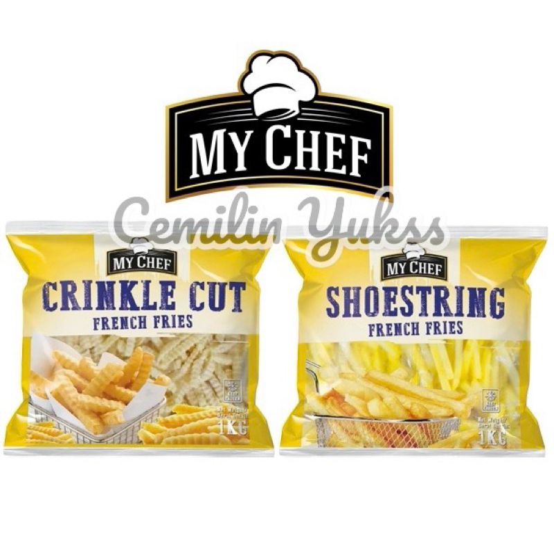 Jual MY CHEF 1kg French Fries Crinkle Cut French Fries Shoestring Kentang Goreng Kentang Frozen ...