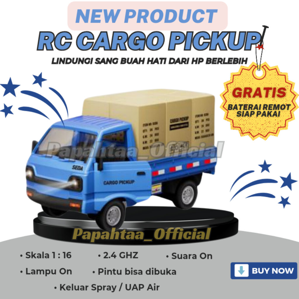 Jual rc pick up spray mainan anak mobil remot kontrol truck stunt cargo ...