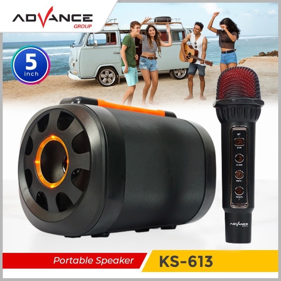 Jual Advance KS-613 Speaker Bluetooth Karaoke Portable Multimedia Speaker Subwoofer System ...