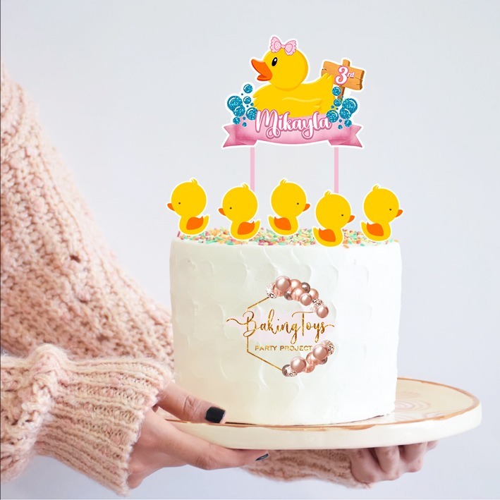 Jual Cute Duck Bebek Lucu Topper Cake Topper Cake Birthday / Hiasan Kue ...
