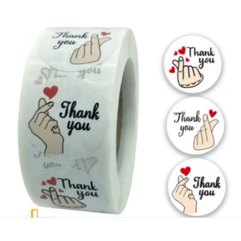Jual Sticker Thankyou 1 Roll 500Pcs / Sticker Thank You / Sticker ...
