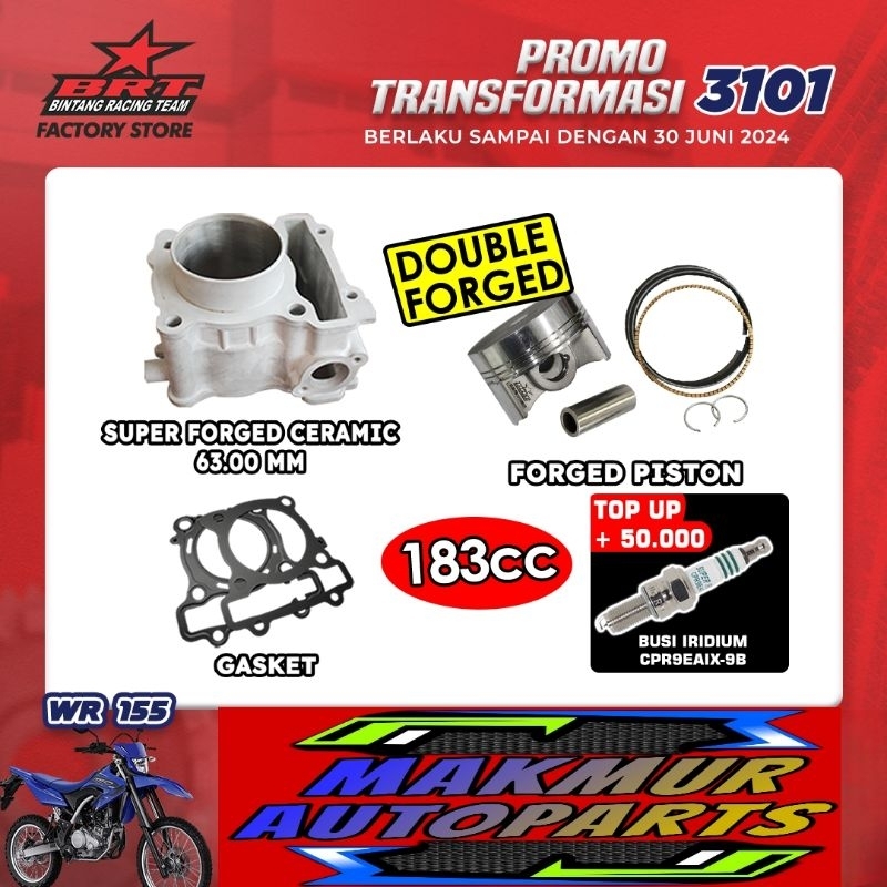 Jual Paket Promo 3101 Bore Up BRT Blok Piston WR155 R15 VVA V3 (BINTANG RACING TEAM BRT ...