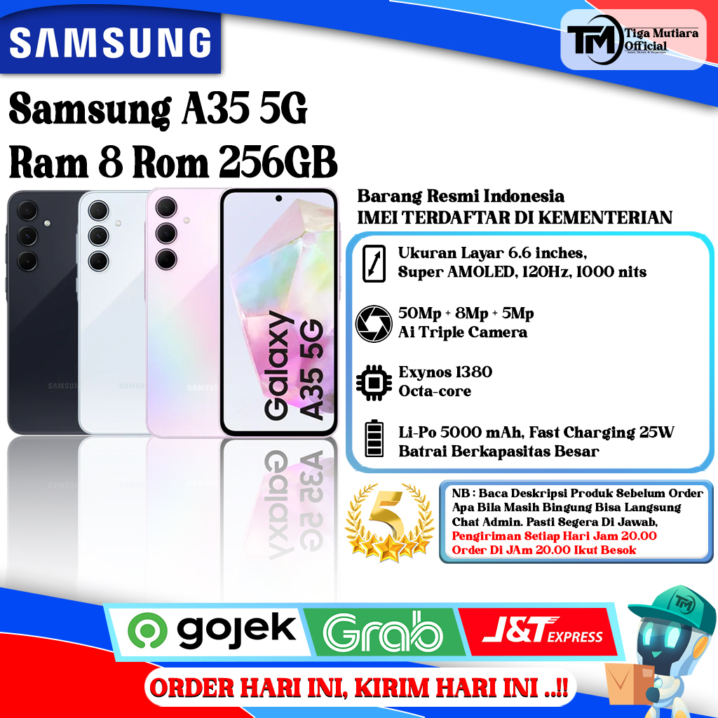 Jual Samsung A35 5G Ram 8GB Rom 256GB Segel Original & Bergaransi Resmi | Shopee Indonesia