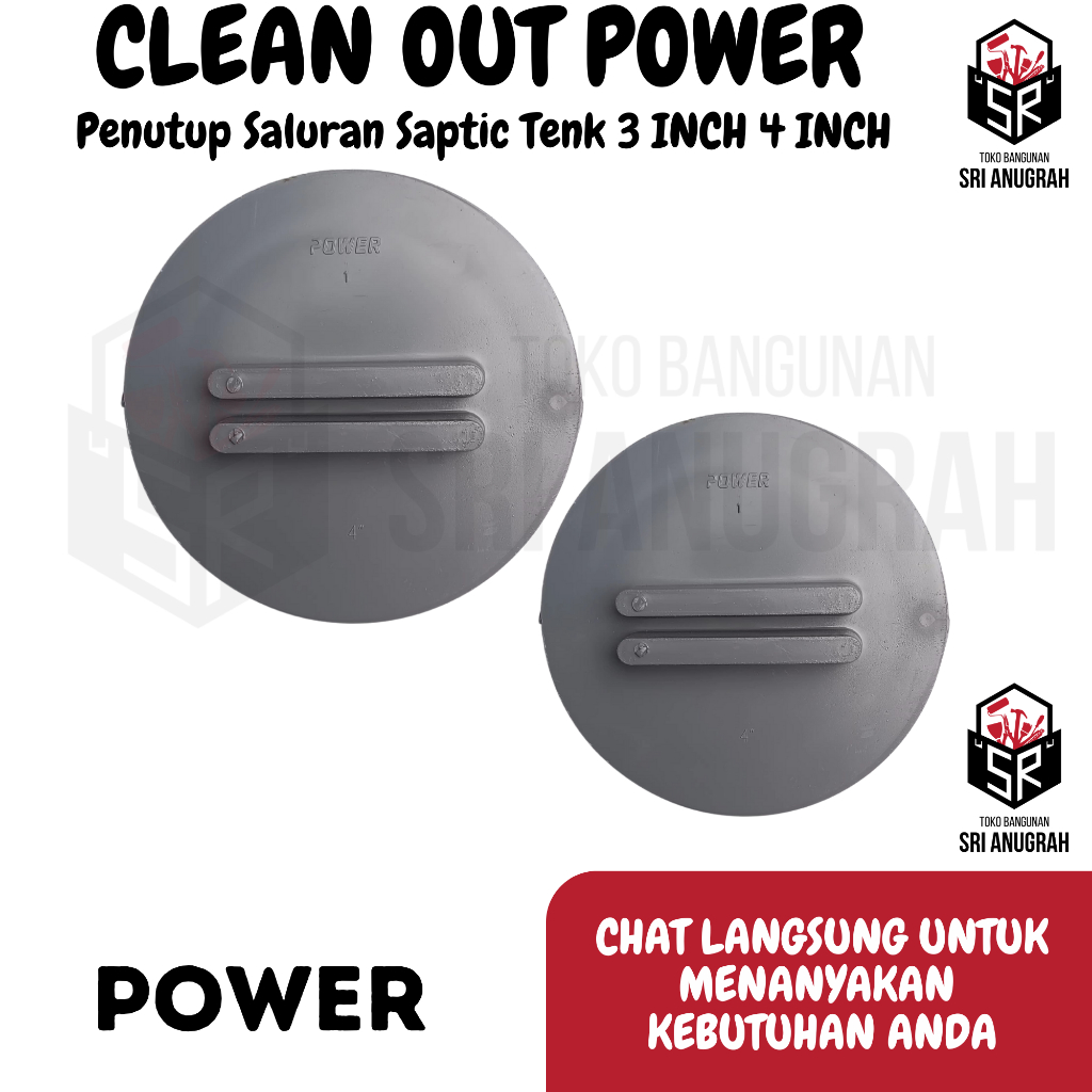 Jual POWER Clean Out Penutup Lubang Pipa Septic Tank Ukuran 4 inch dan ...