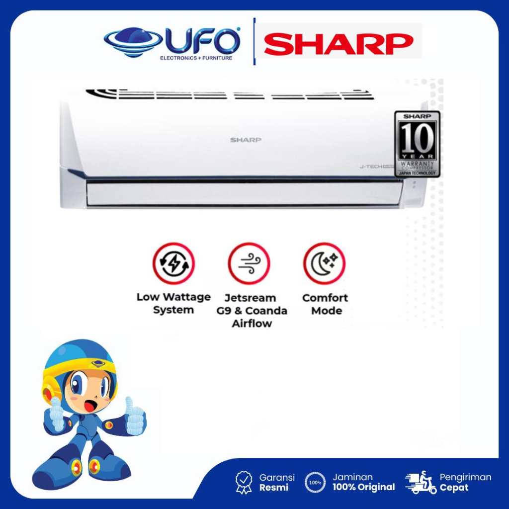 Jual AC Sharp 3/4 PK AH-A7UDL 7UDL Low watt AH A7 UDL UNIT ONLY | Shopee Indonesia