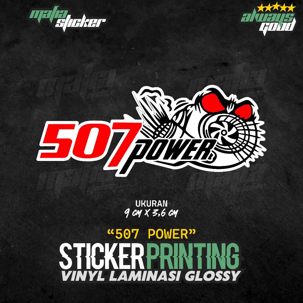 Jual STICKER/STIKER PRINT CUT 507POWER | STIKER MOBIL OTOMOTIF RACING ...