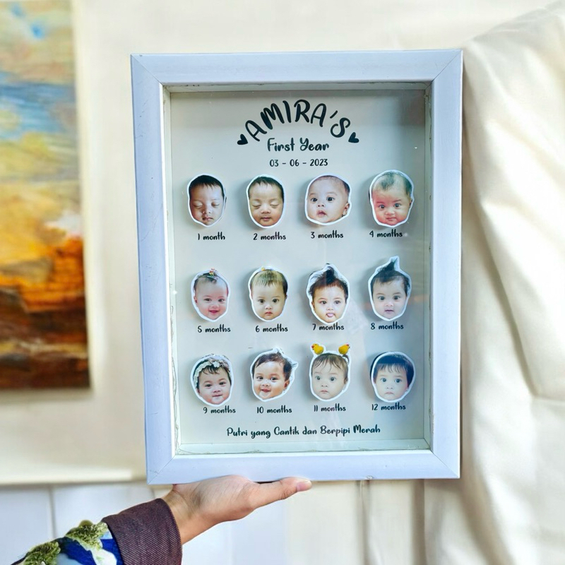 Jual Milestone Pop up frame kenang kenangan kelahiran anak pertumbuhan ...