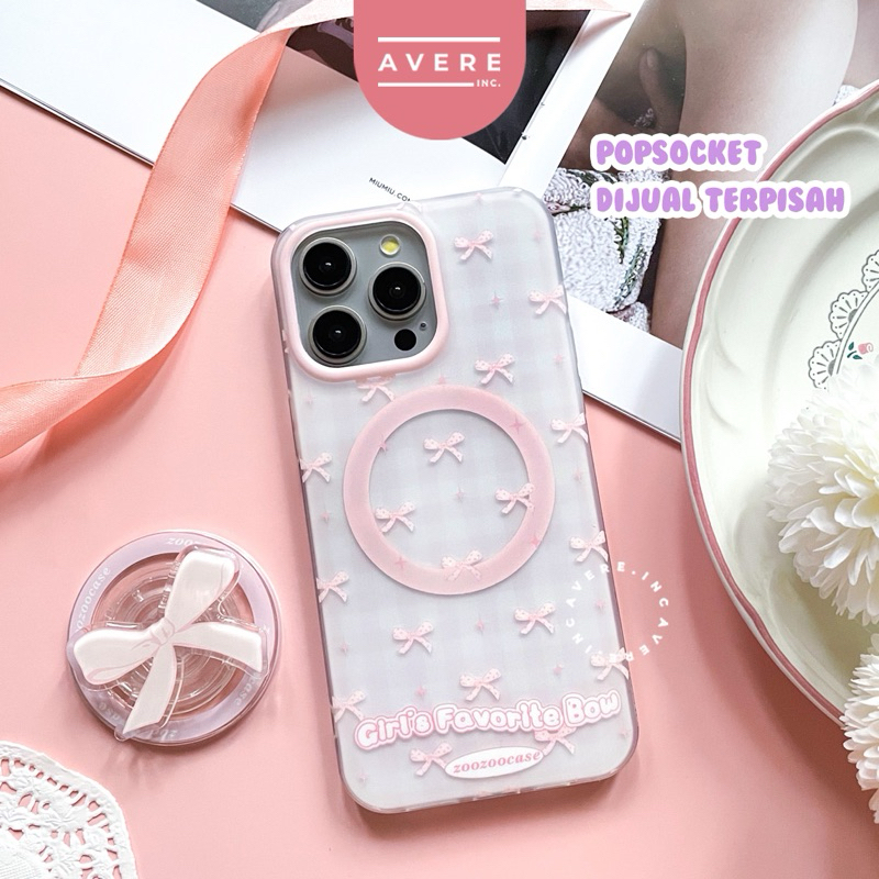 Jual NEW!! CASE PINK BOW MAGNETIC IPH 16 PROMAX 16 PRO 16 15 PROMAX 15 ...