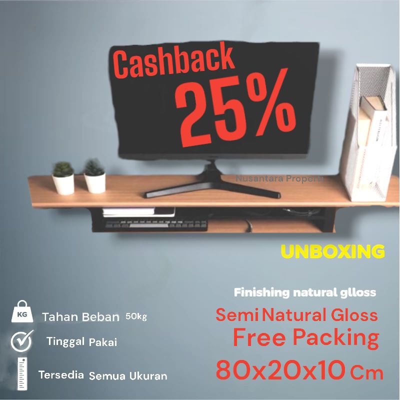 Jual Stand monitor / meja laptop extra panjang 80x20x10 cm | Shopee ...