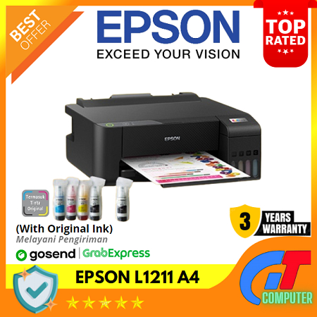 Jual Printer Epson EcoTank L1211 A4 Ink Tank Print Only Garansi 3thn | Shopee Indonesia