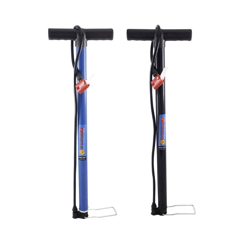 Jual TORA Pompa Sepeda Panjang Model Tarik Besi Biru Hitam | Shopee ...