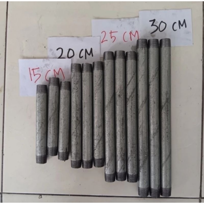 Jual PIPA GI 1/2 INCH ULIR PANJANG 40CM SPINDO MEDIUM TEBAL 2,6MM ...