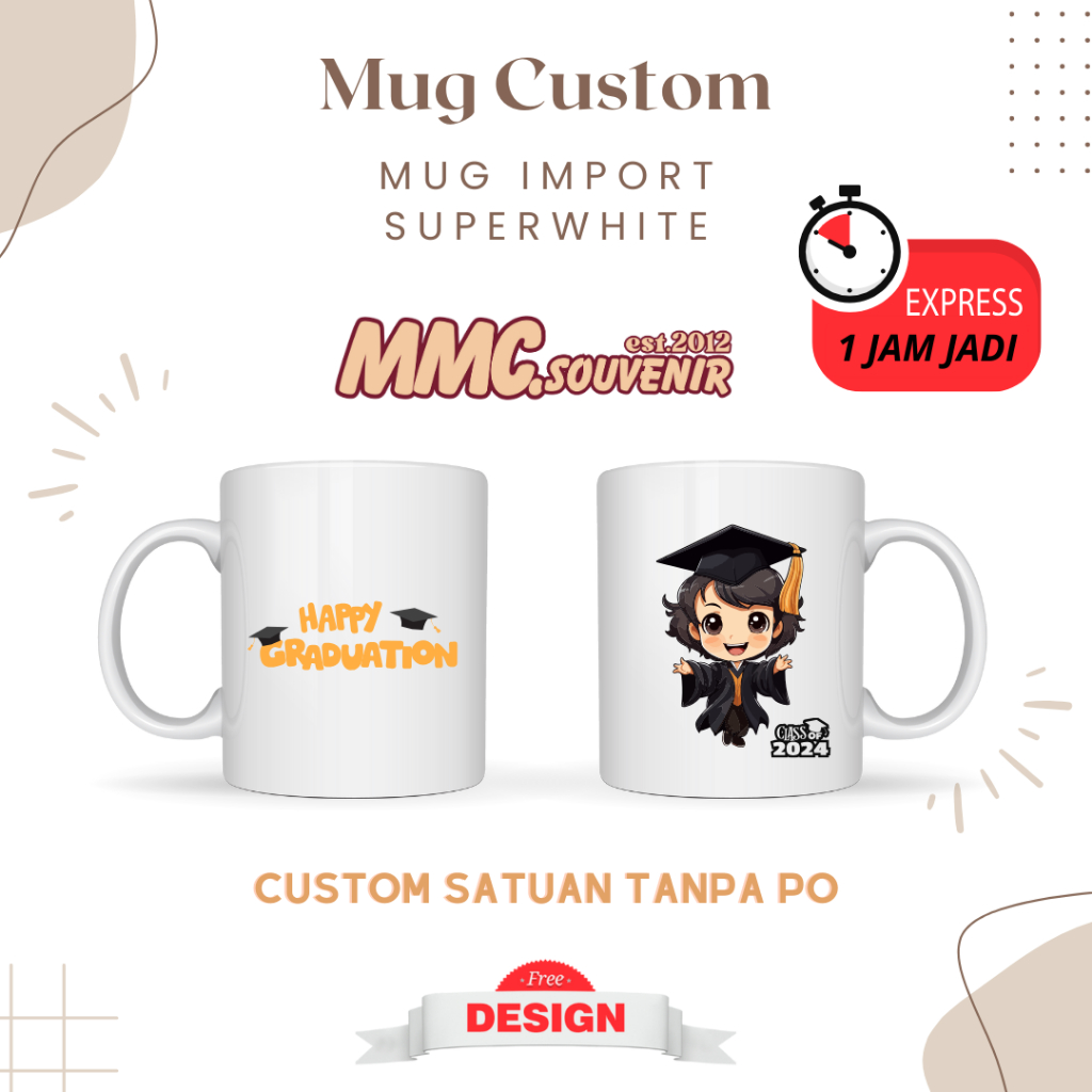 Jual Mug costum / mug digital printing (FREE DESAIN) | Shopee Indonesia