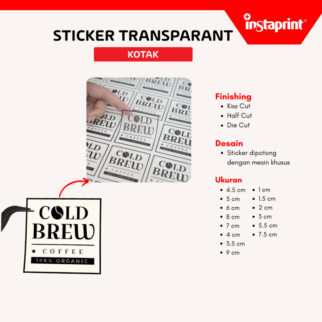 Jual Sticker label kotak Transparant / Thank you label transparant ...