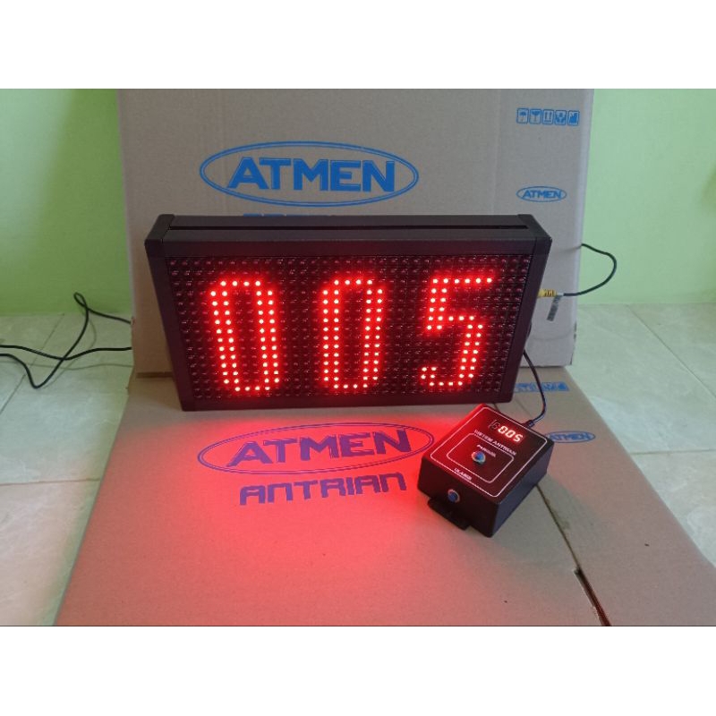 Jual mesin nomor antrian wireless 1 tombol loket | Shopee Indonesia