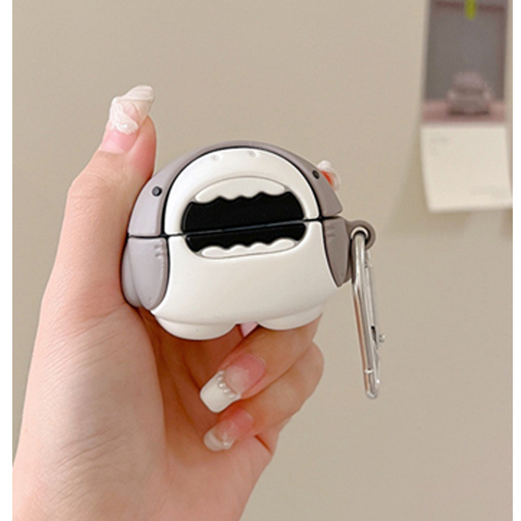 Jual Case WM01 WM02 Baseus Encok Earphone Silikon Karakter Hiu Kartun ...