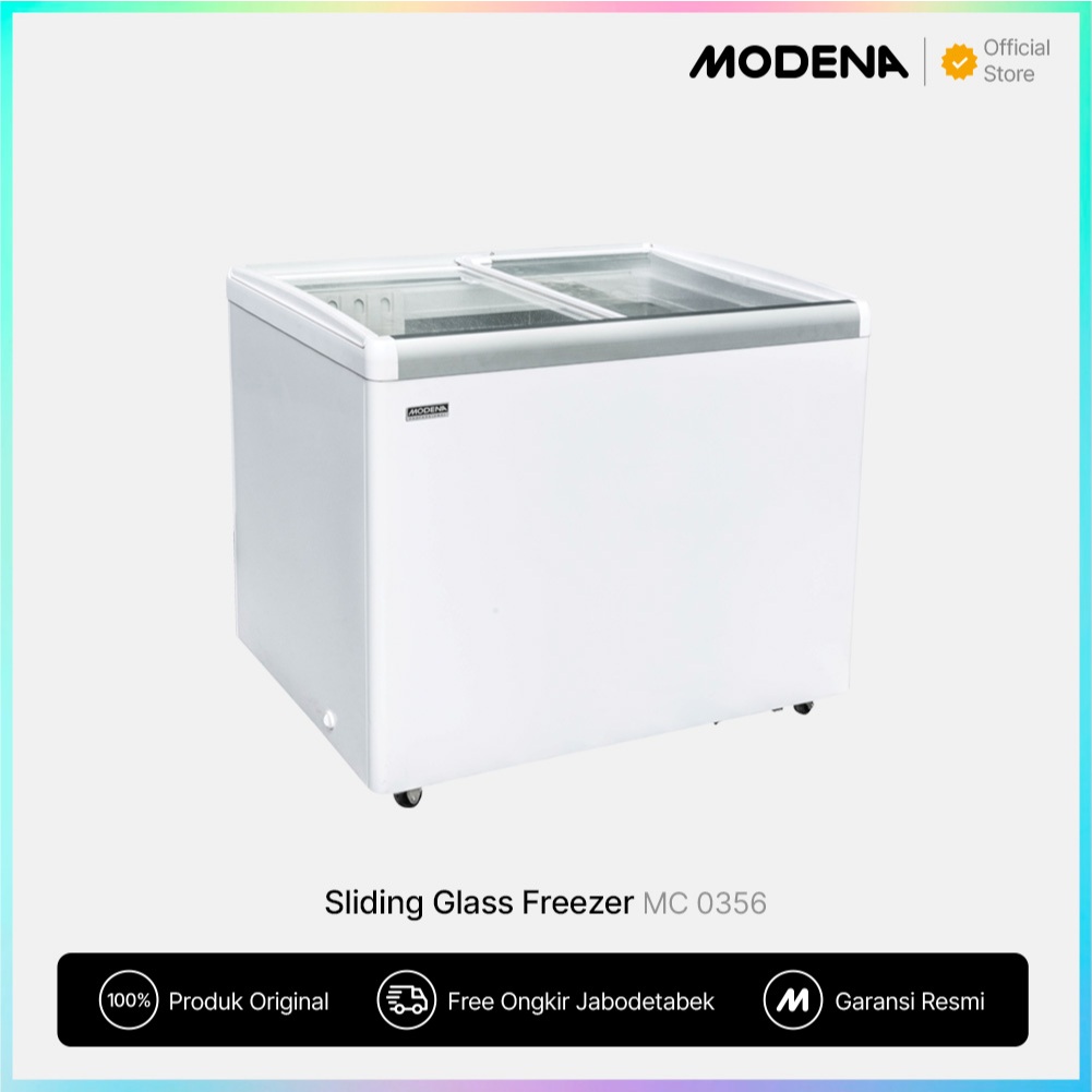 Jual MODENA Sliding Glass Freezer - MC 0356 | Shopee Indonesia