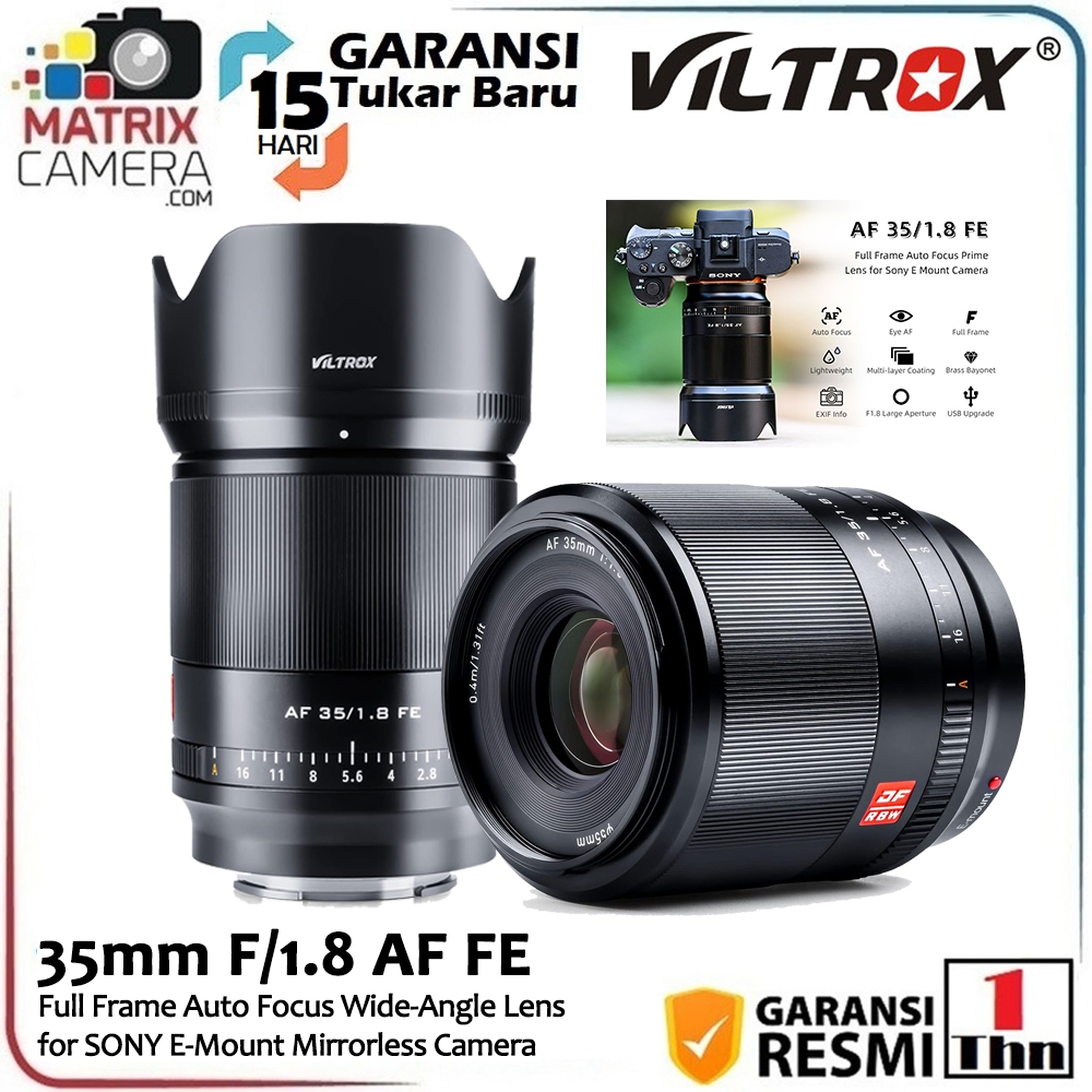 Jual Viltrox Lensa 35mm F1.8 STM AF Lens for SONY E Mount Mirrorless ...