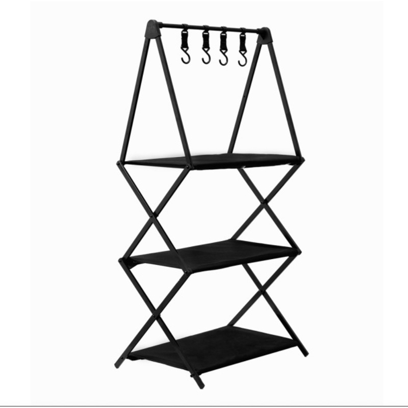 Jual RAK Tingkat serbaguna Camping outdoor black Portable | Shopee ...