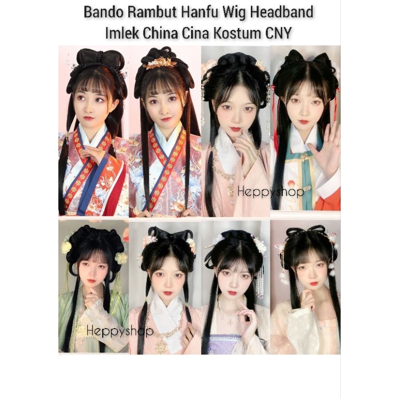 Jual Bando Rambut Hanfu Wig Headband Imlek China Cina Kostum CNY ...