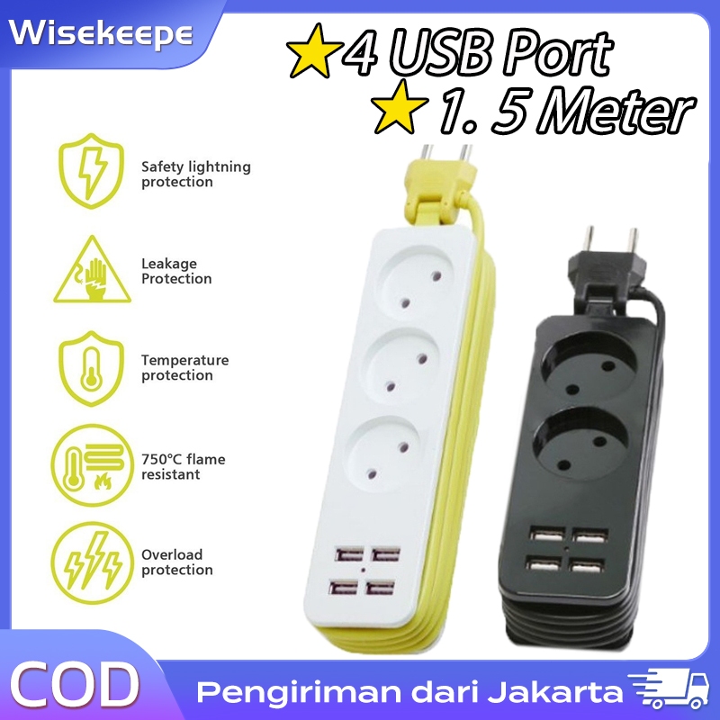 Jual Portable Stop Kontak Traveling Travel - 2/3 Colokan Lubang Socket ...