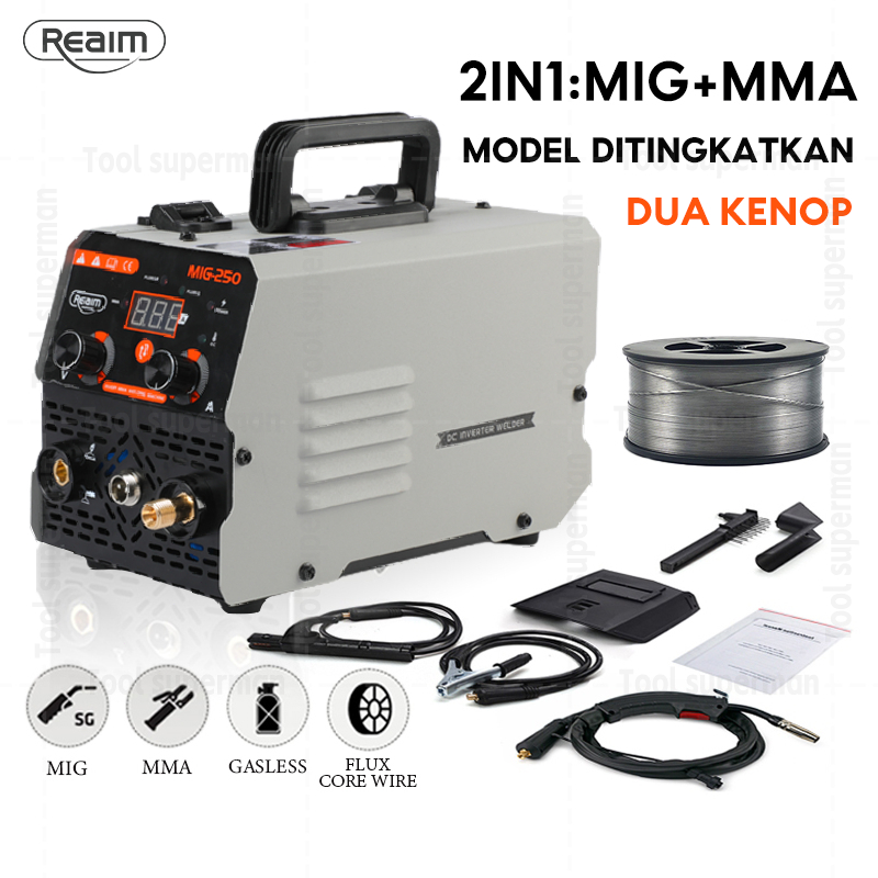 Jual RAEIM Mesin Las MIG-250 120A Mesin pengelasan IGBT Mesin trafo las Welding machine Mesin ...