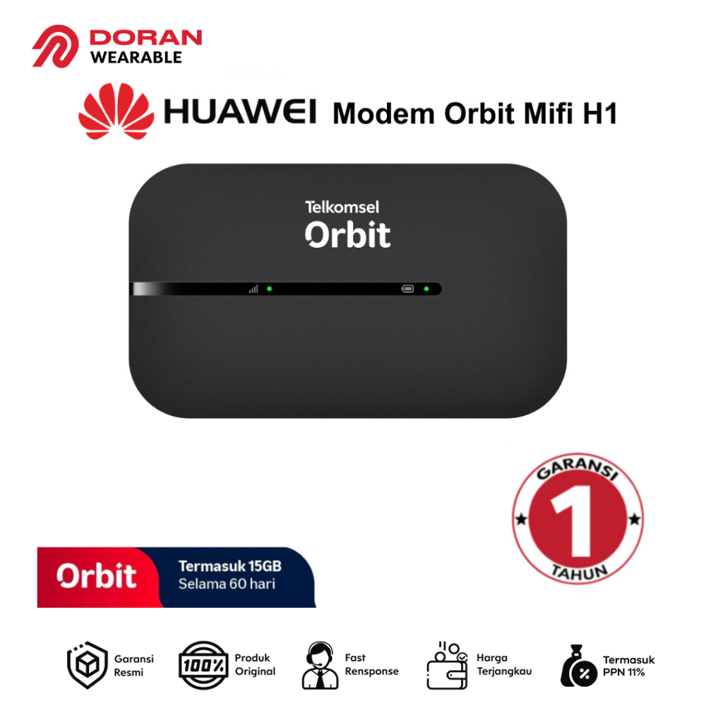 Jual Huawei Modem Telkomsel Orbit Mifi H1 Portable Wifi 4G High Speed ...