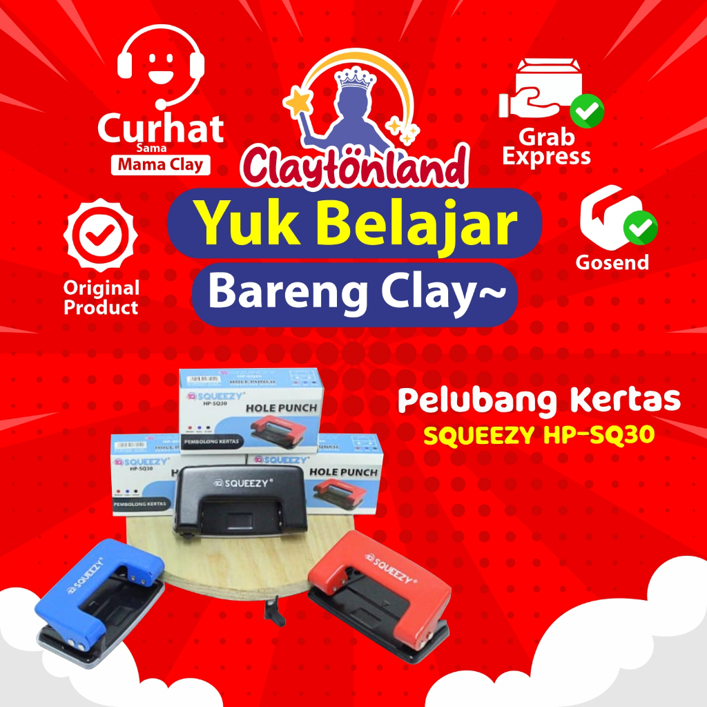 Jual Pembolong Kertas Ukuran 30 SQUEEZY Pelubang Kertas Besar Kecil ...