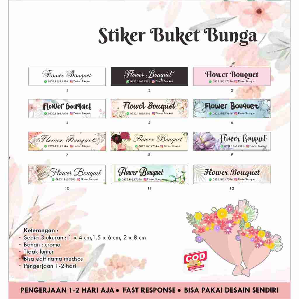 Jual [145 pcs] Stiker Bunga / Buket / Bouquet / Flower | Shopee Indonesia
