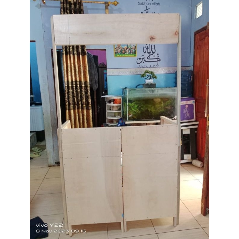 Jual MEJA LIPAT DAGANG /BOTH PORTABLE 3 RAK LUBANG PINGIR | Shopee ...