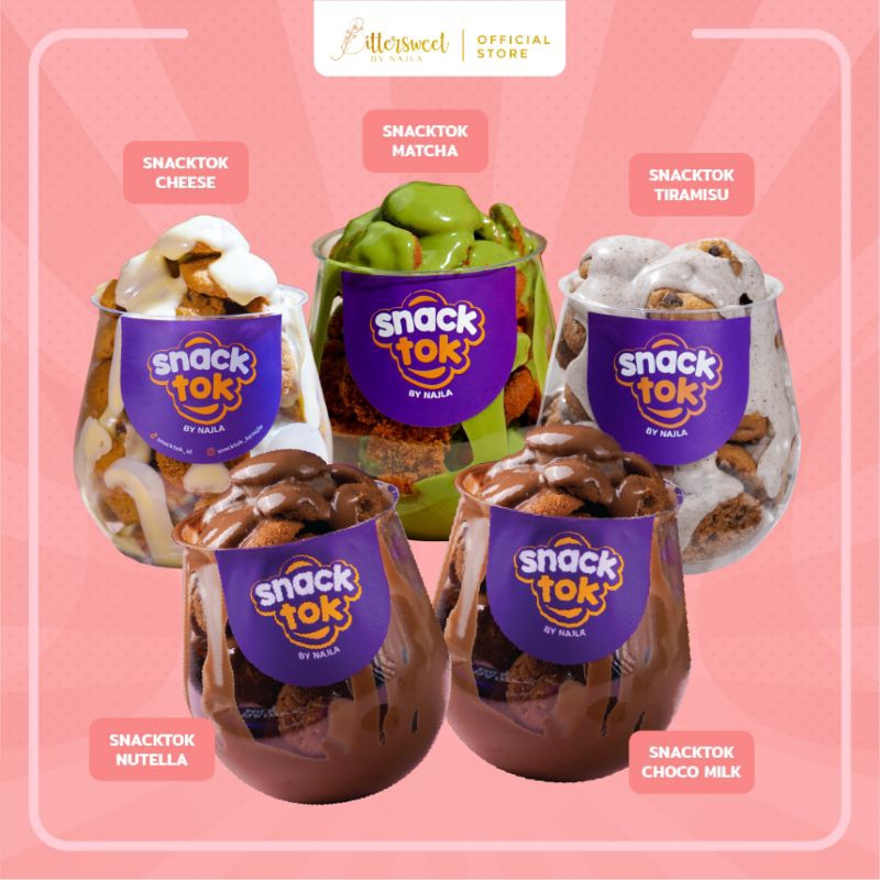 Jual SNACKTOK FULL COOKIES Bittersweet by Najla | Shopee Indonesia